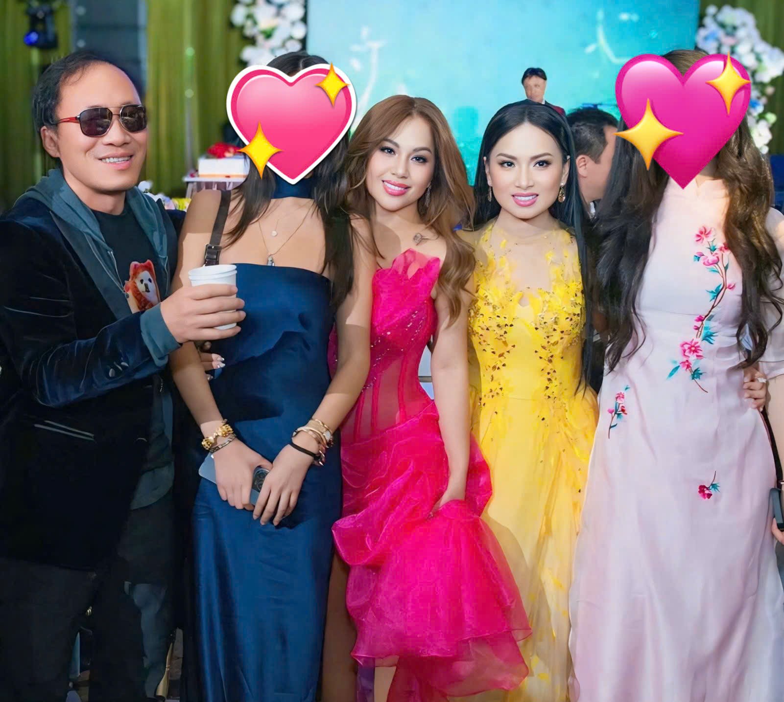 Hà Phương rạng rỡ, đọ dáng cùng em gái Minh Tuyết trong tiệc mừng đám ...